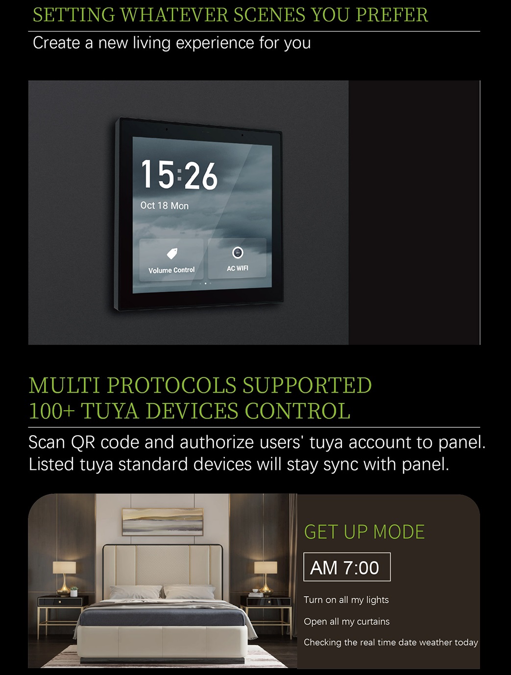 4″ Tuya Smart Home Wall Panel with Built-in Relay Switch (S6E) – SMATEK ...