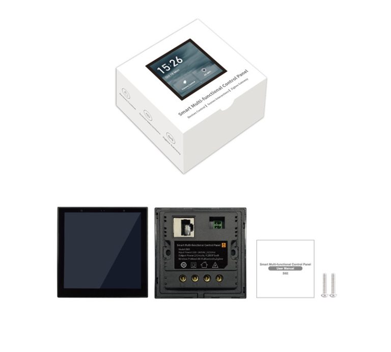 4" Tuya Smart Home Wall Panel with Built-in Relay Switch (S6E) - SMATEK ...